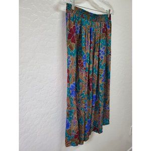 Koret | Skirts | Vintage Koret Floral Skirt Teal Floral Design Made In ...